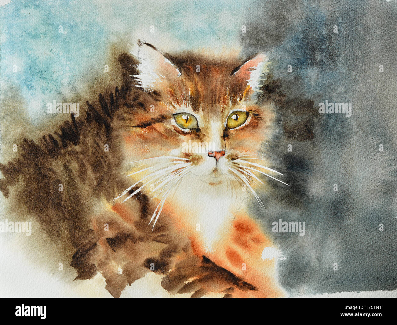 Realistic Cat Computer Drawing