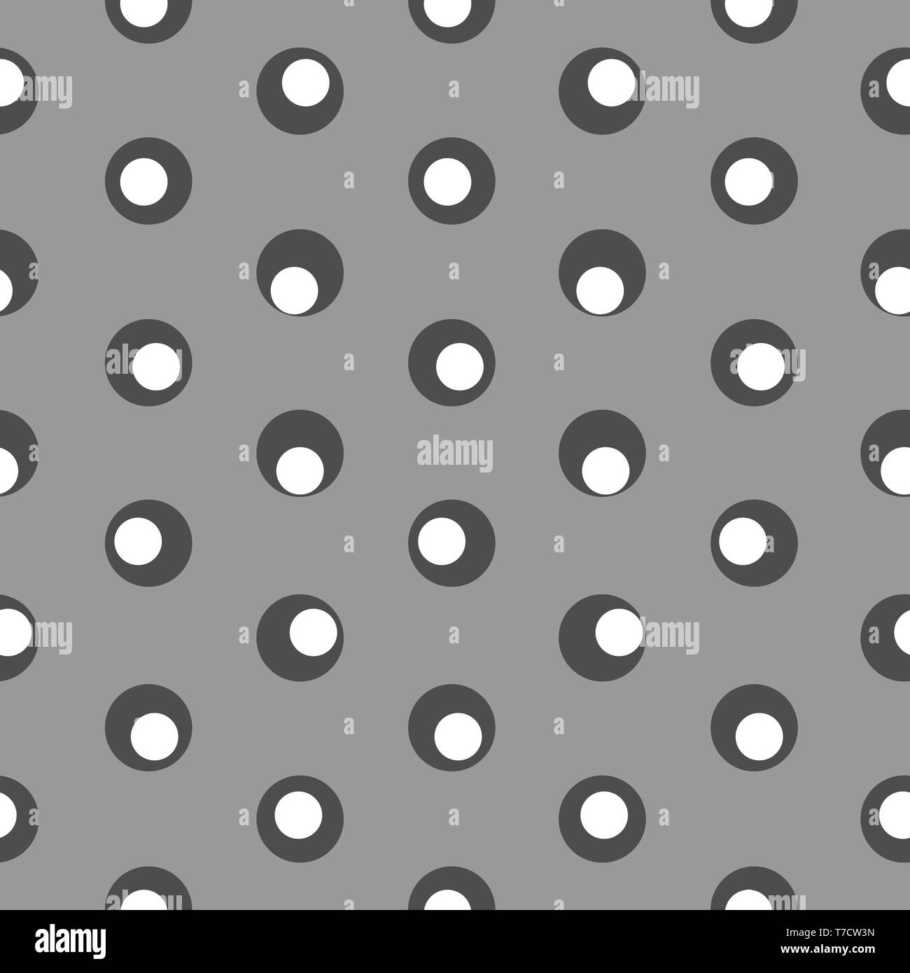 Polka dot abstract seamless pattern on a grey background. Vector ...