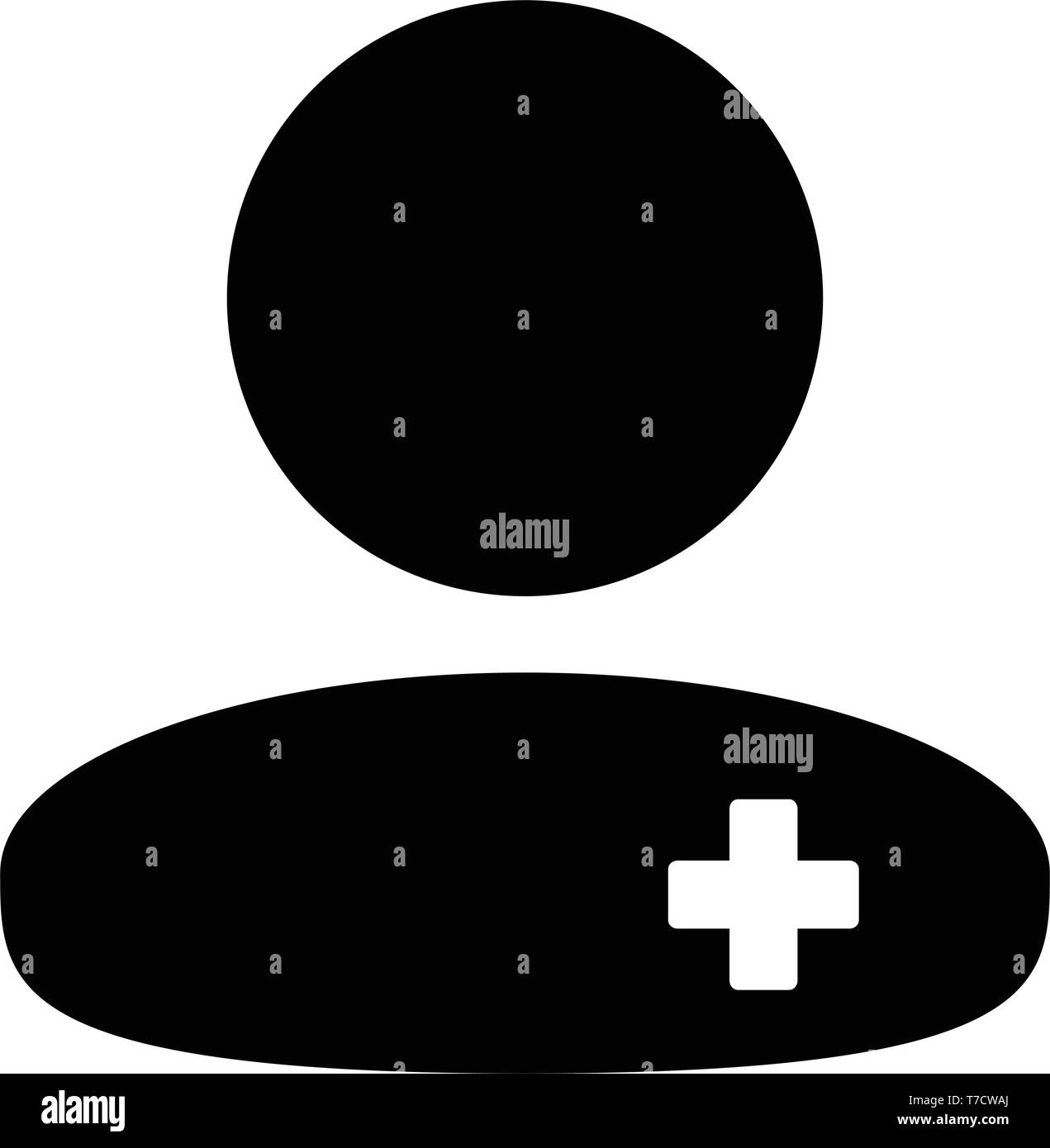 Patient icon vector of male person profile avatar symbol for medical ...