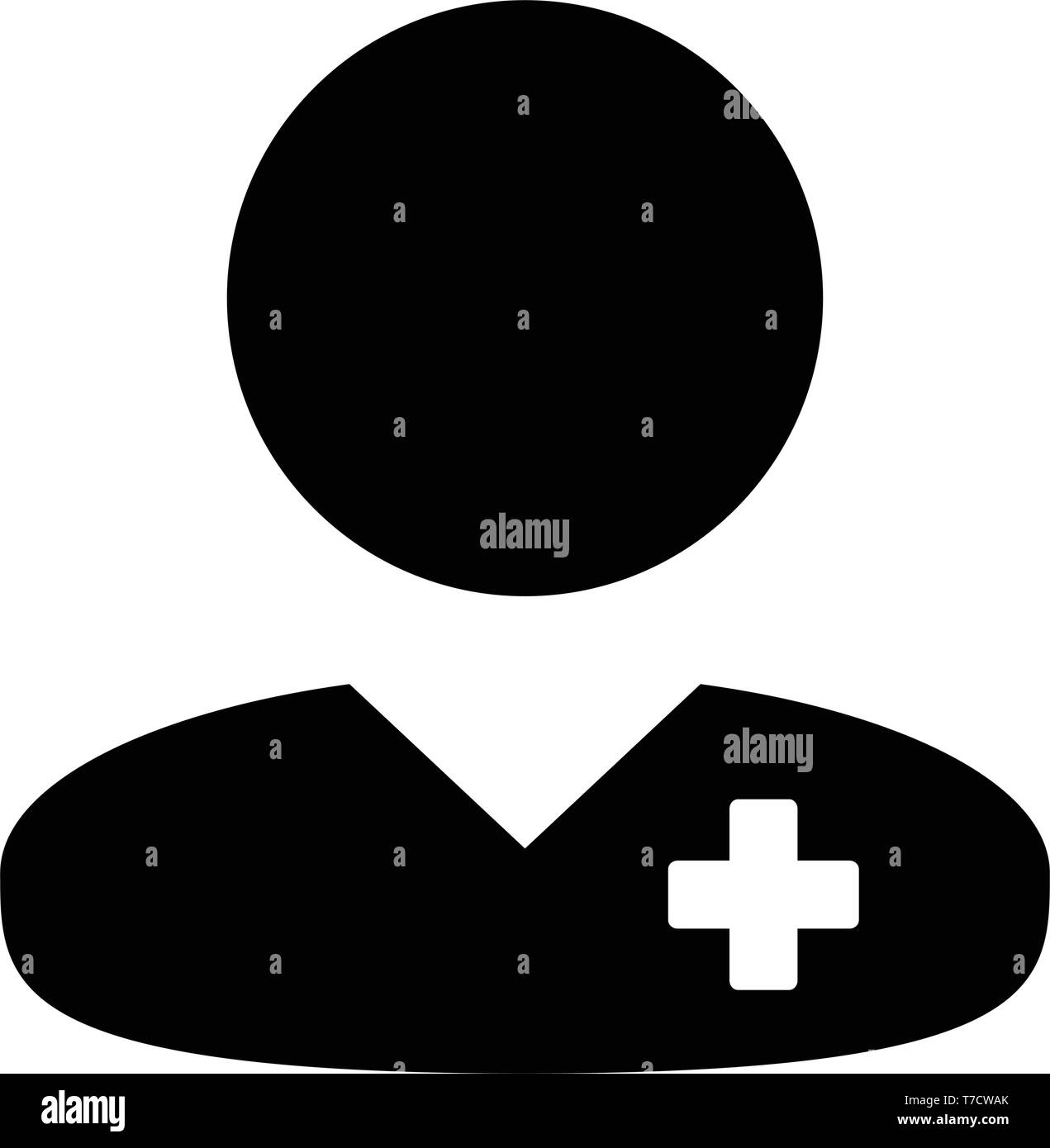 Patient icon vector of male person profile avatar symbol for medical ...