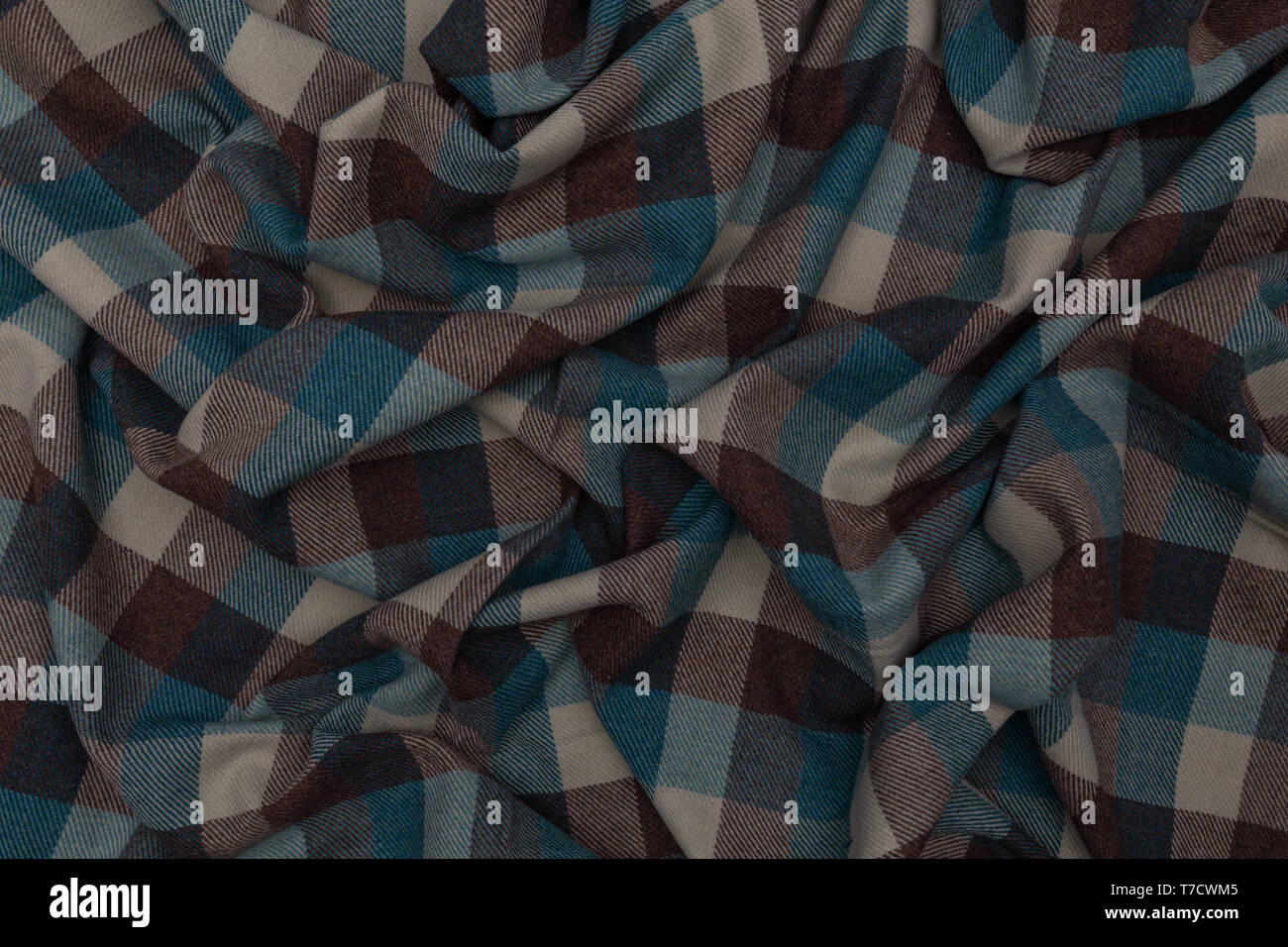 Checkered fabric with textile texture background Stock Photo - Alamy
