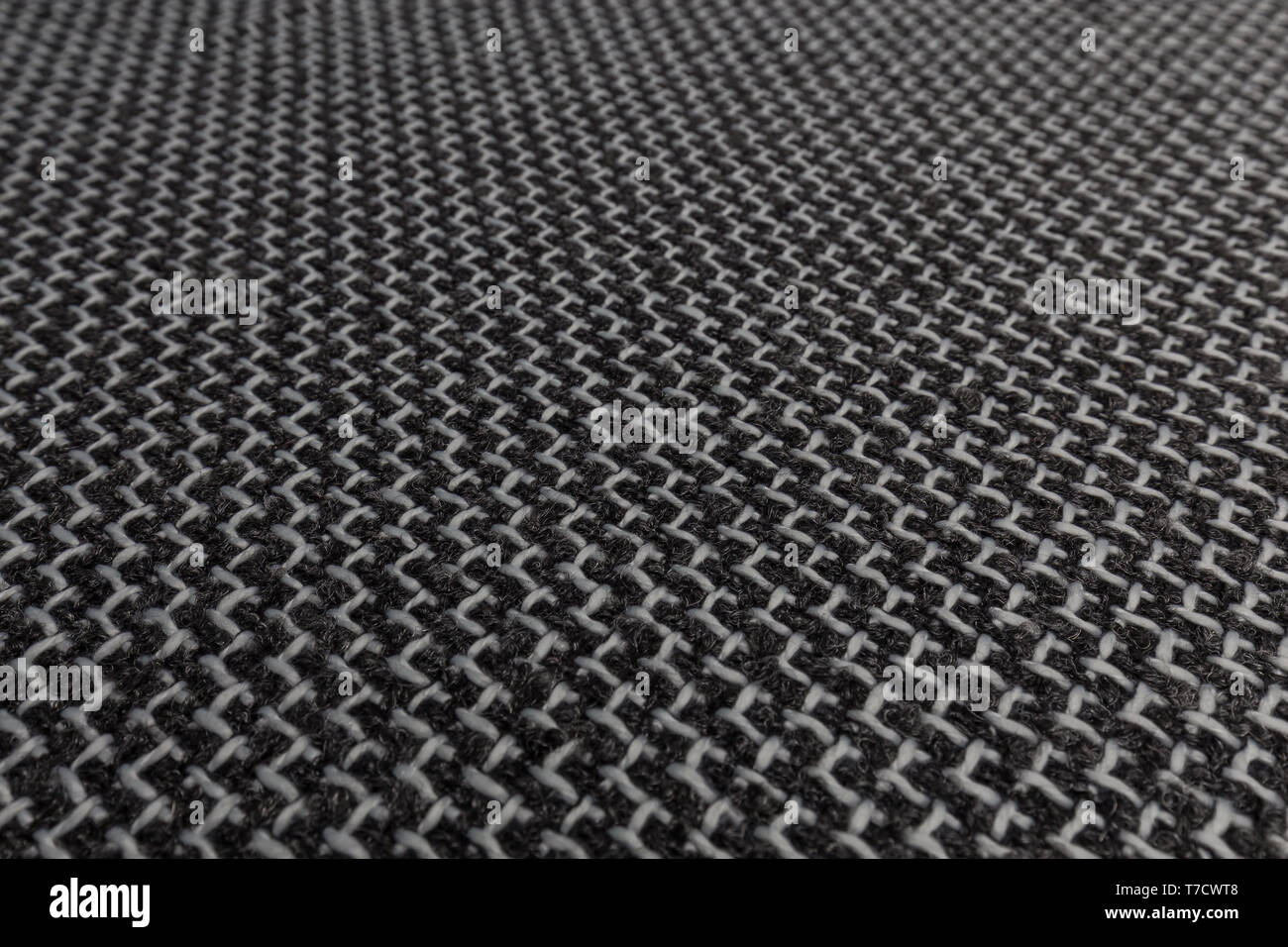 Beautiful closeup of fabric with black and white textile texture ...