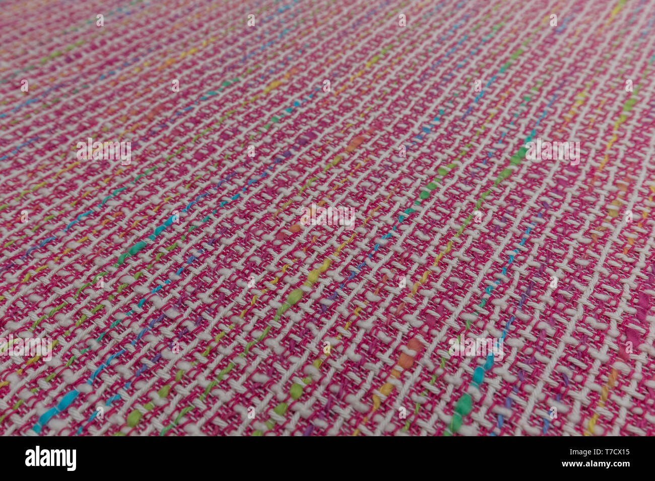 Close up of brightly colored fabric with textile texture Stock Photo ...