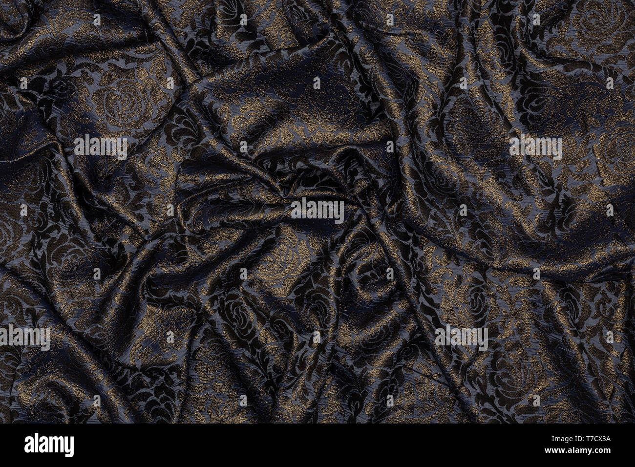 Creative black fabric with floral patterns Stock Photo - Alamy