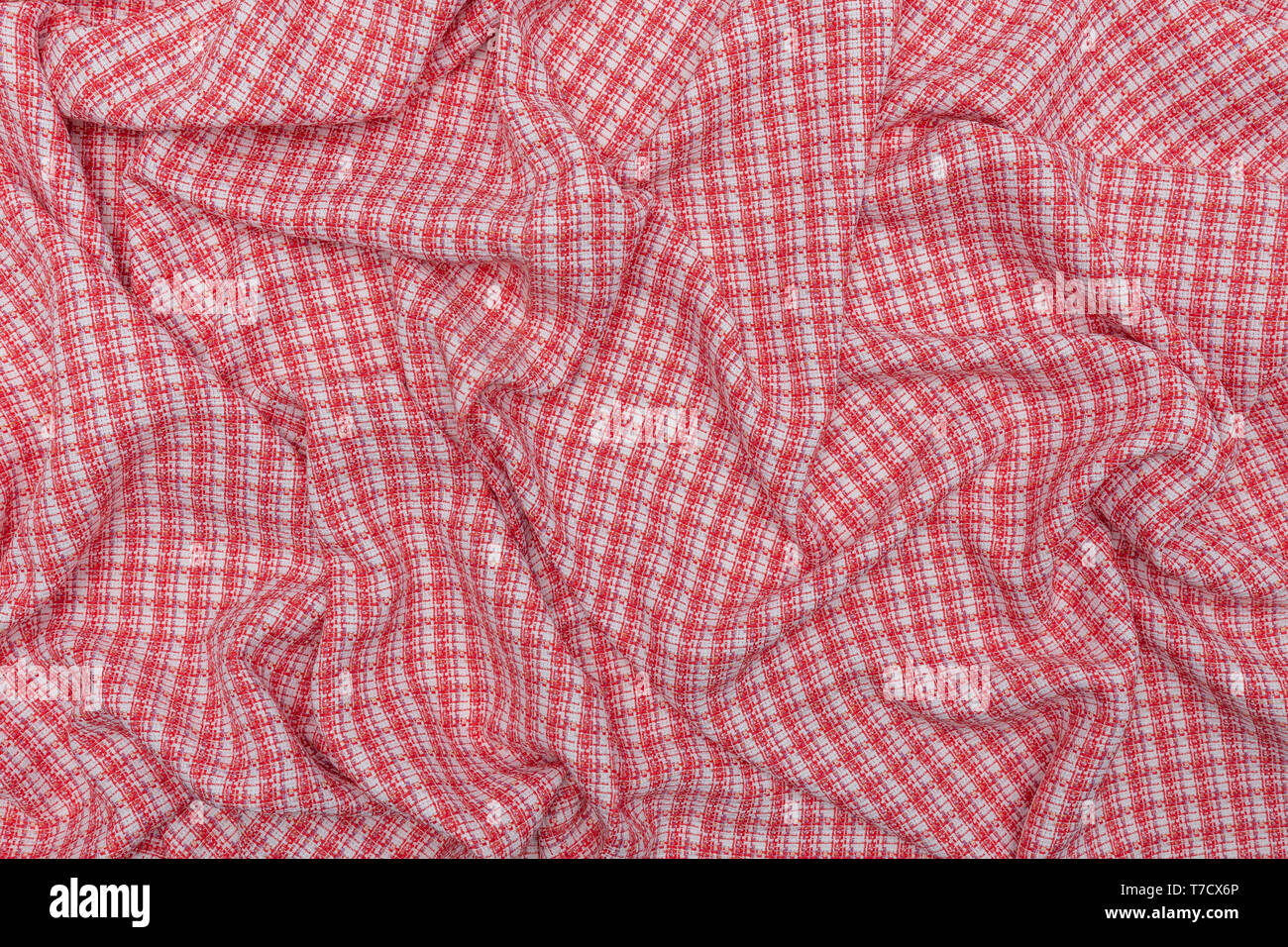 Detail of fabric with checkered structure Stock Photo - Alamy