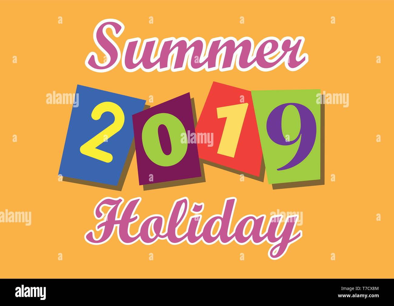 2019 summer holiday, vector illustration for poster, cover and flyer ...