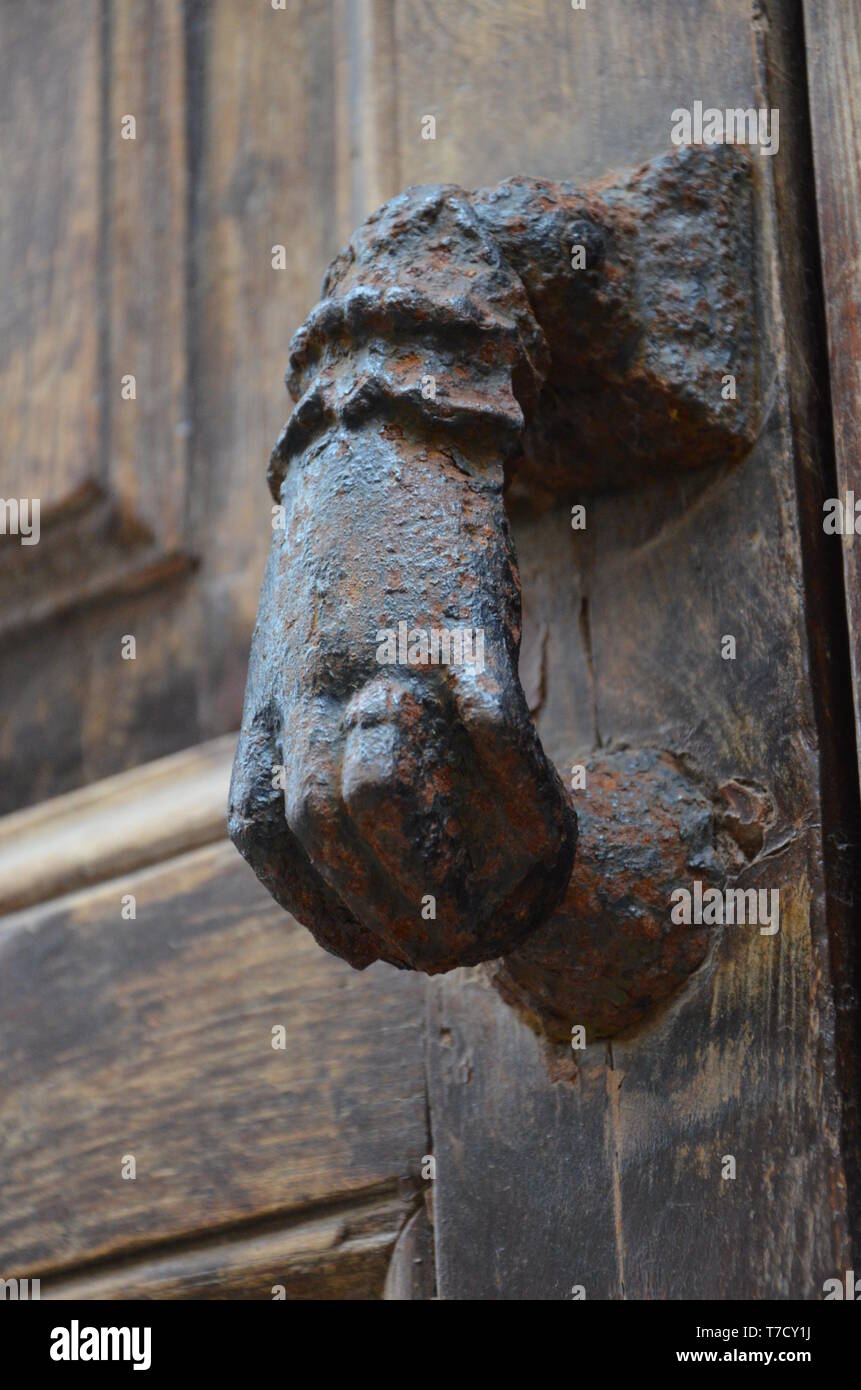 Ancient door knocker Stock Photo - Alamy