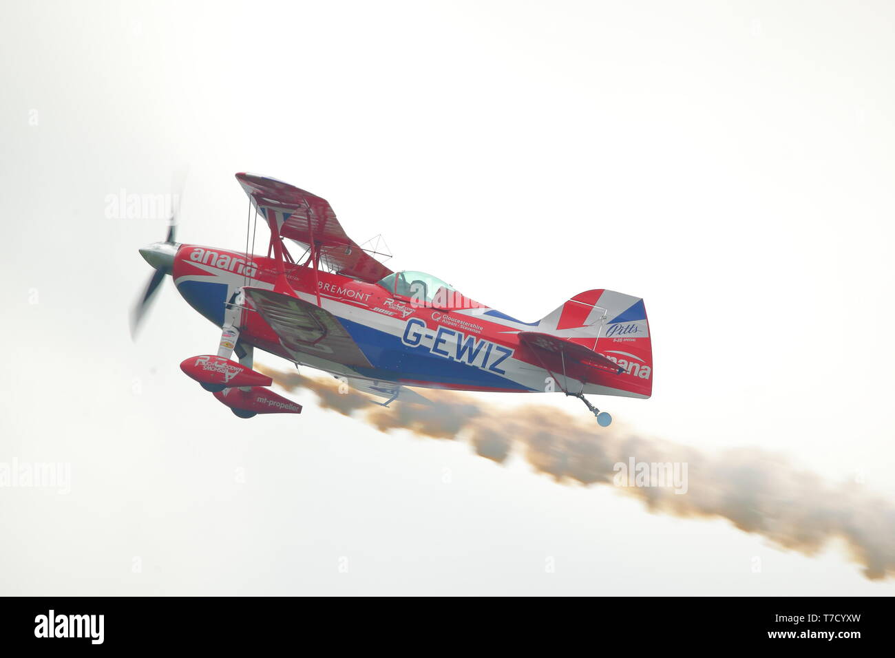Rich Goodwin with his customized Pitts Special performing aerobatic ...