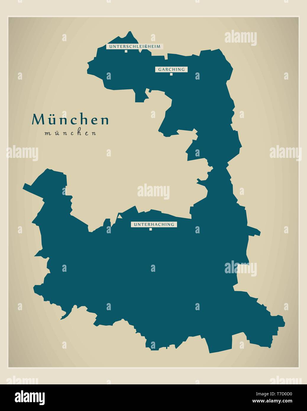 Modern Map - Munich county of Bavaria DE Stock Vector Image & Art - Alamy