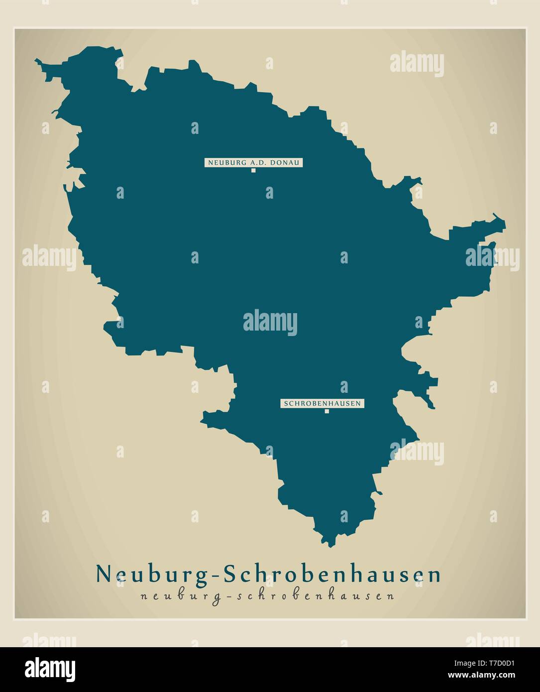 Modern Map - Neuburg-Schrobenhausen county of Bavaria DE Stock Vector Image & Art - Alamy