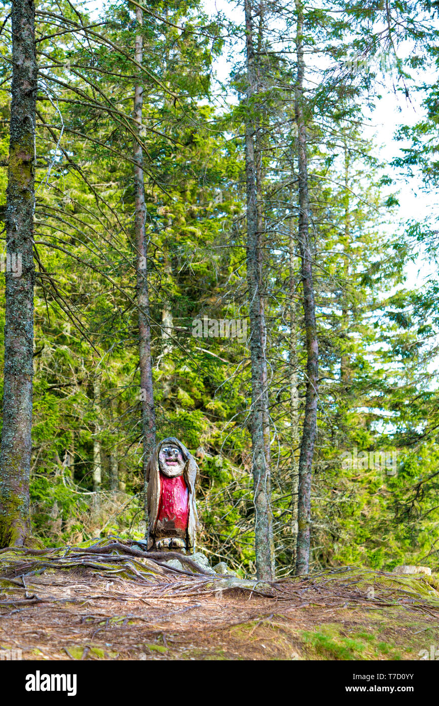 Trollskogen (Troll Forest) on Mount Fløyen in Bergen, Norway Stock ...