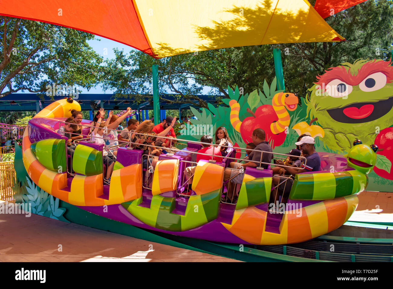 Orlando, Florida. April 20, 2019. Parents and childs having fun at ...