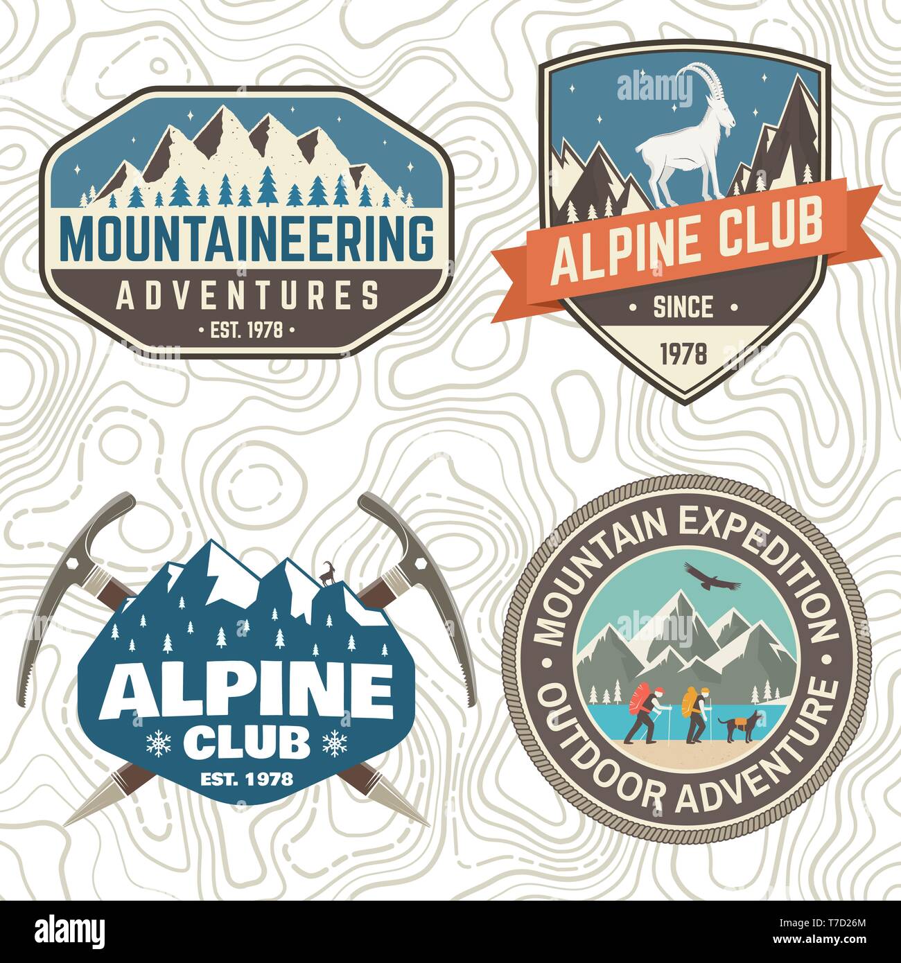 Trekking logo hi-res stock photography and images - Alamy