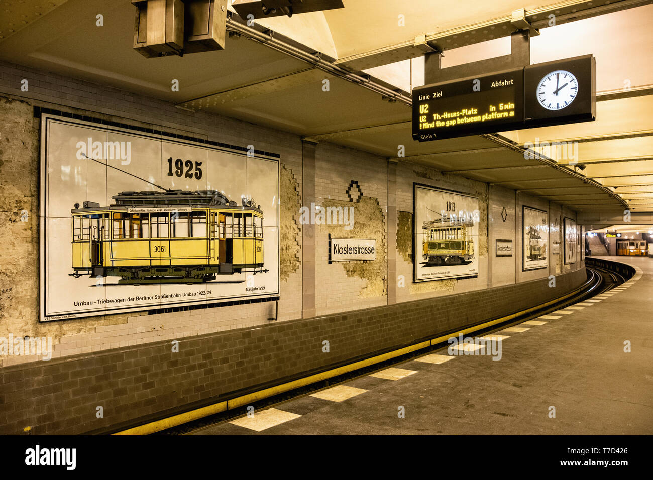 Klosterstraße U-Bahn underground railway station serves the U 2 line in ...