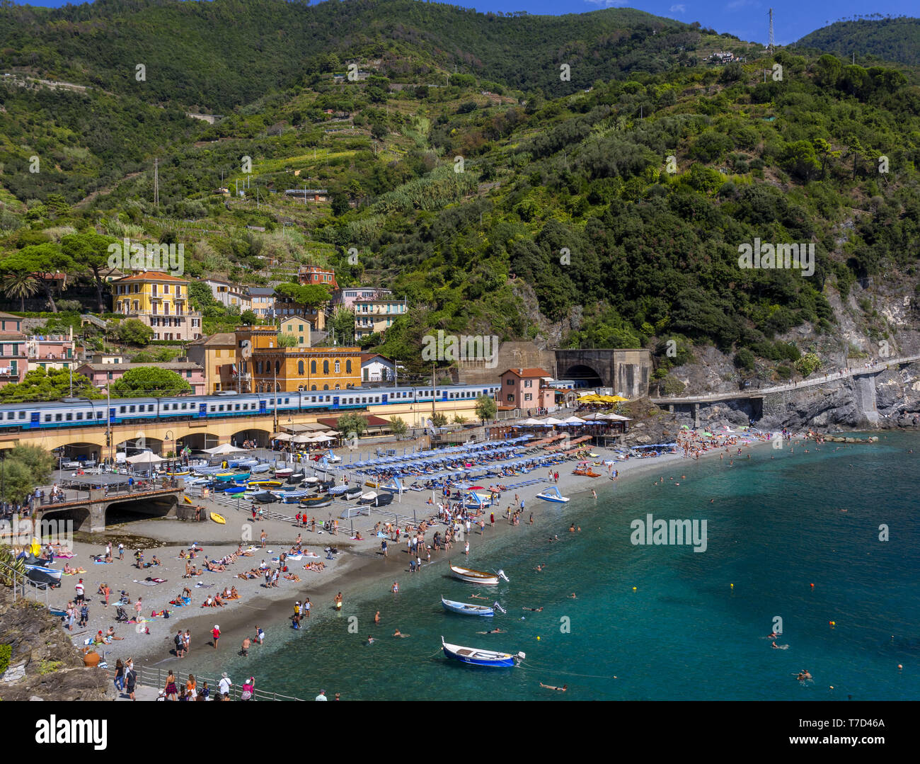 Beach of Monterosso al Mare, Italy Stock Photo - Alamy