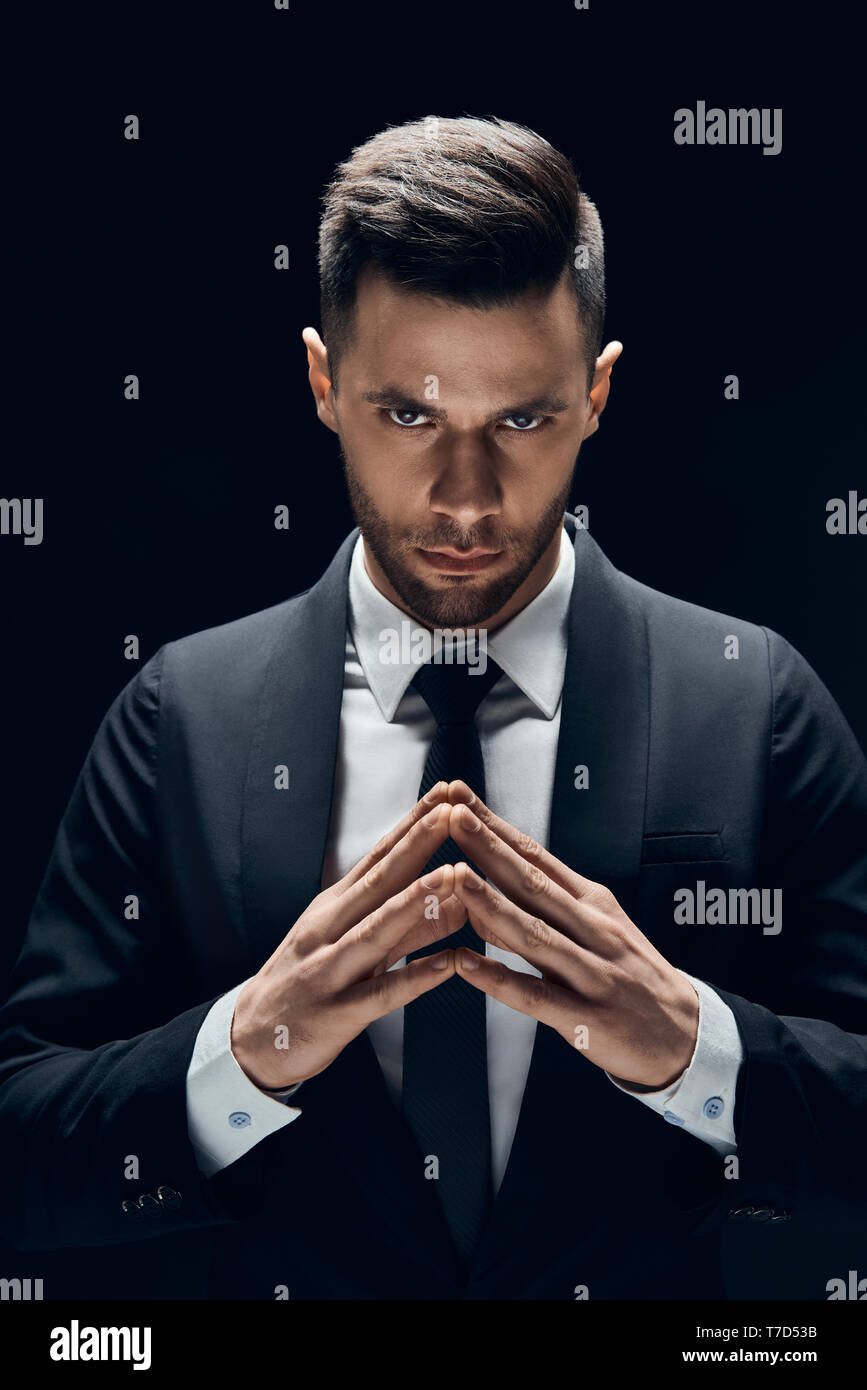Sinister business man hi-res stock photography and images - Alamy