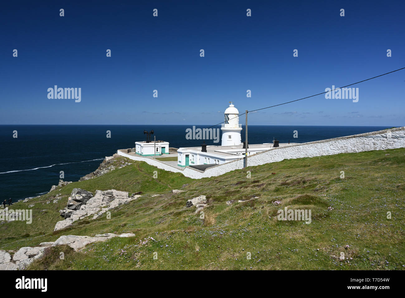 Pendeen lighthouse , Cornwall, England Stock Photo - Alamy