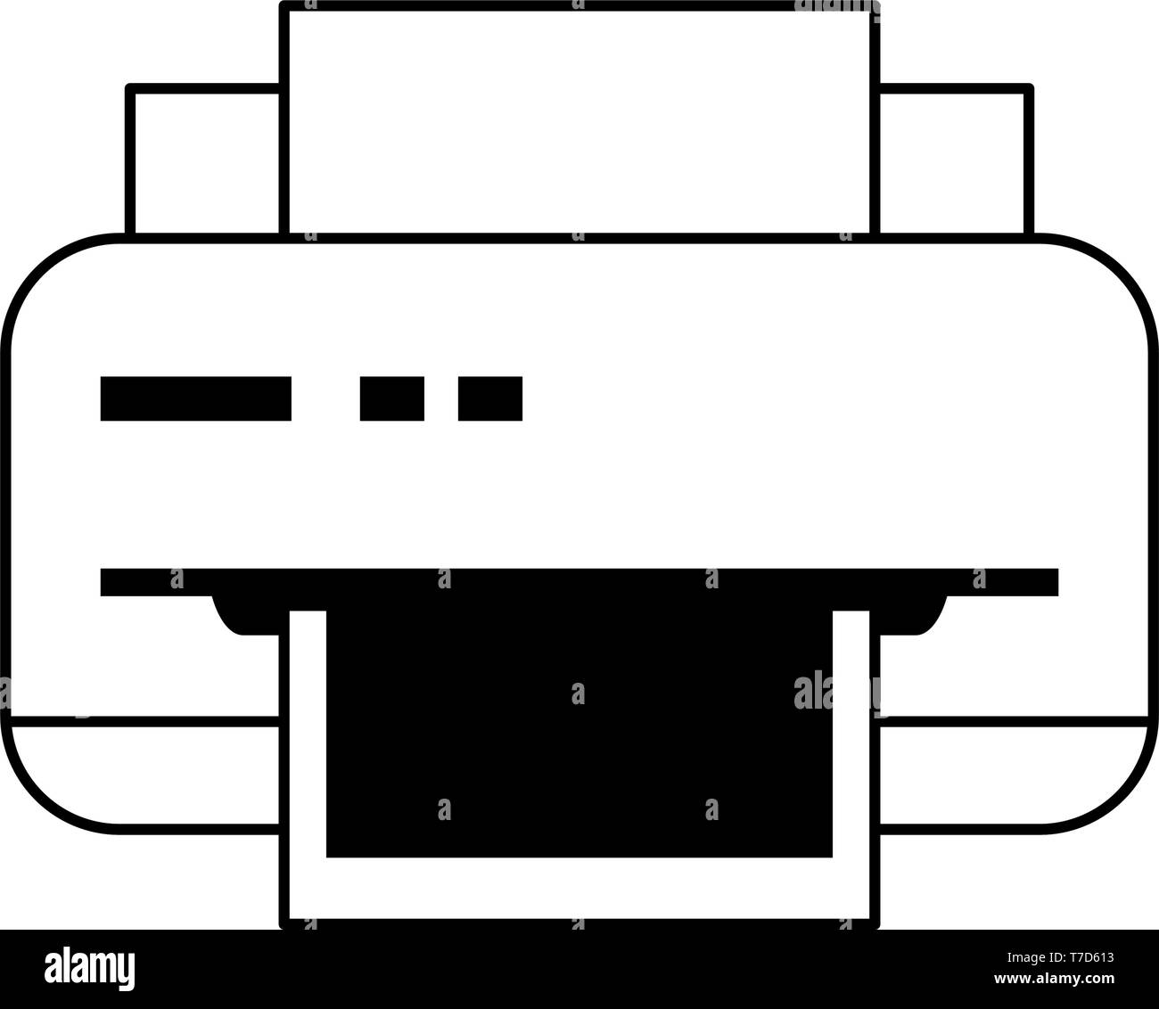 technology device printer cartoon Stock Vector Image & Art - Alamy
