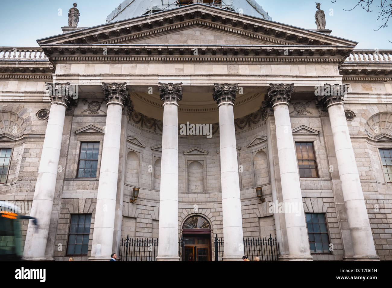 Dublin, Ireland - February 11, 2019: Architectural detail of the Dublin ...