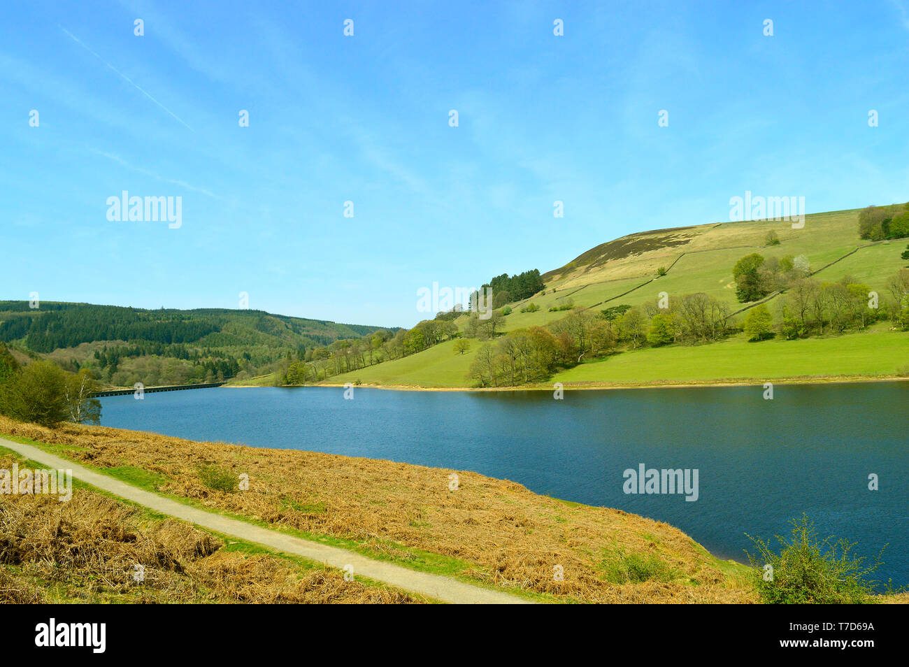 Ladybower reservoir in Derbyshire supplying the water needs for the ...