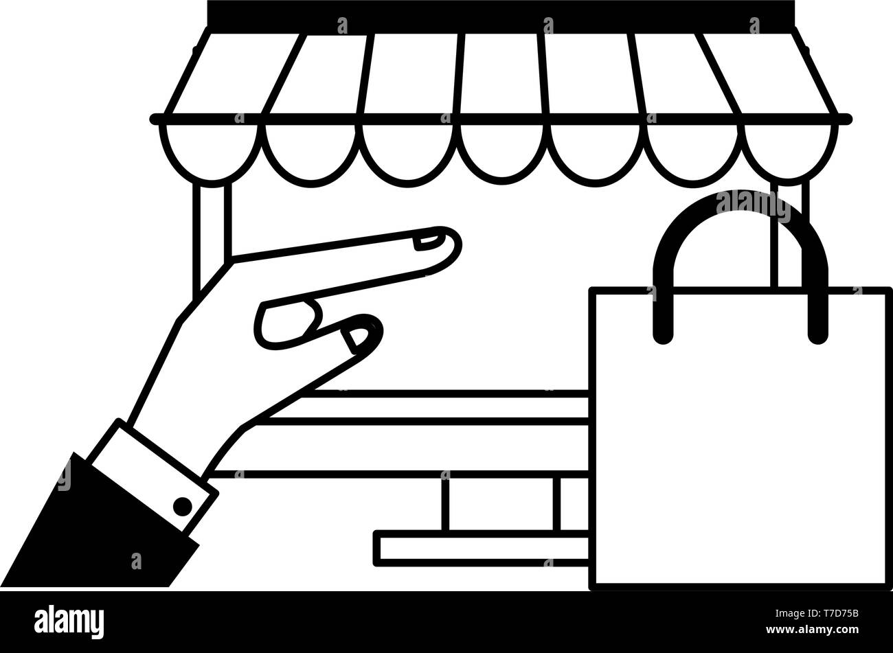 online shopping concept cartoon Stock Vector Image & Art - Alamy