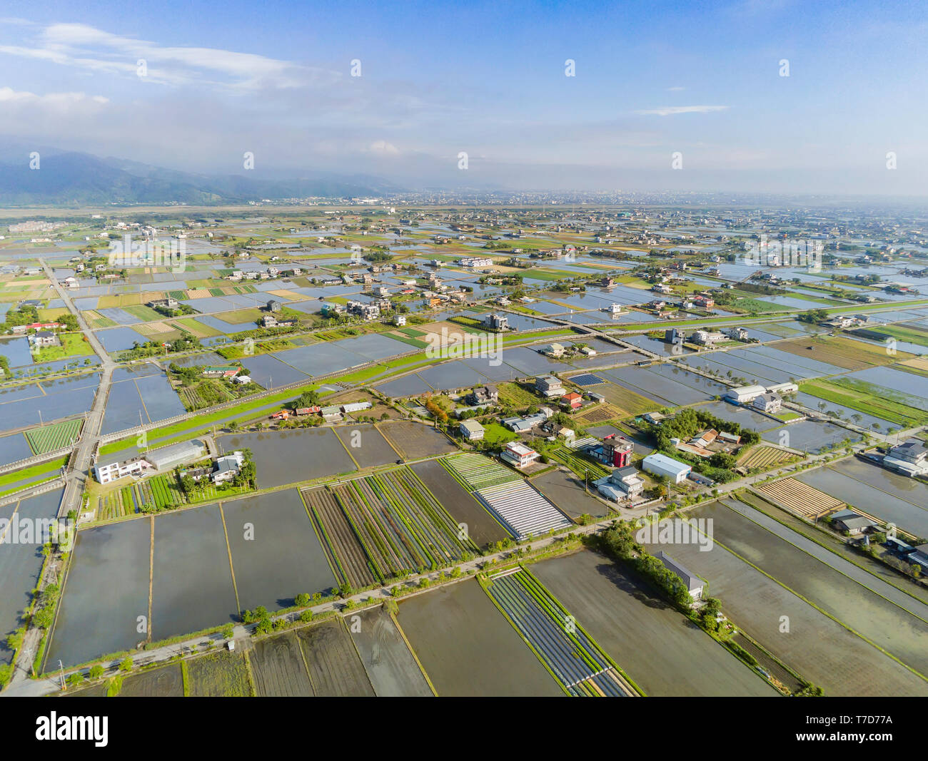 Aerial view of the rural landscape of Yilan, Taiwan Stock Photo - Alamy