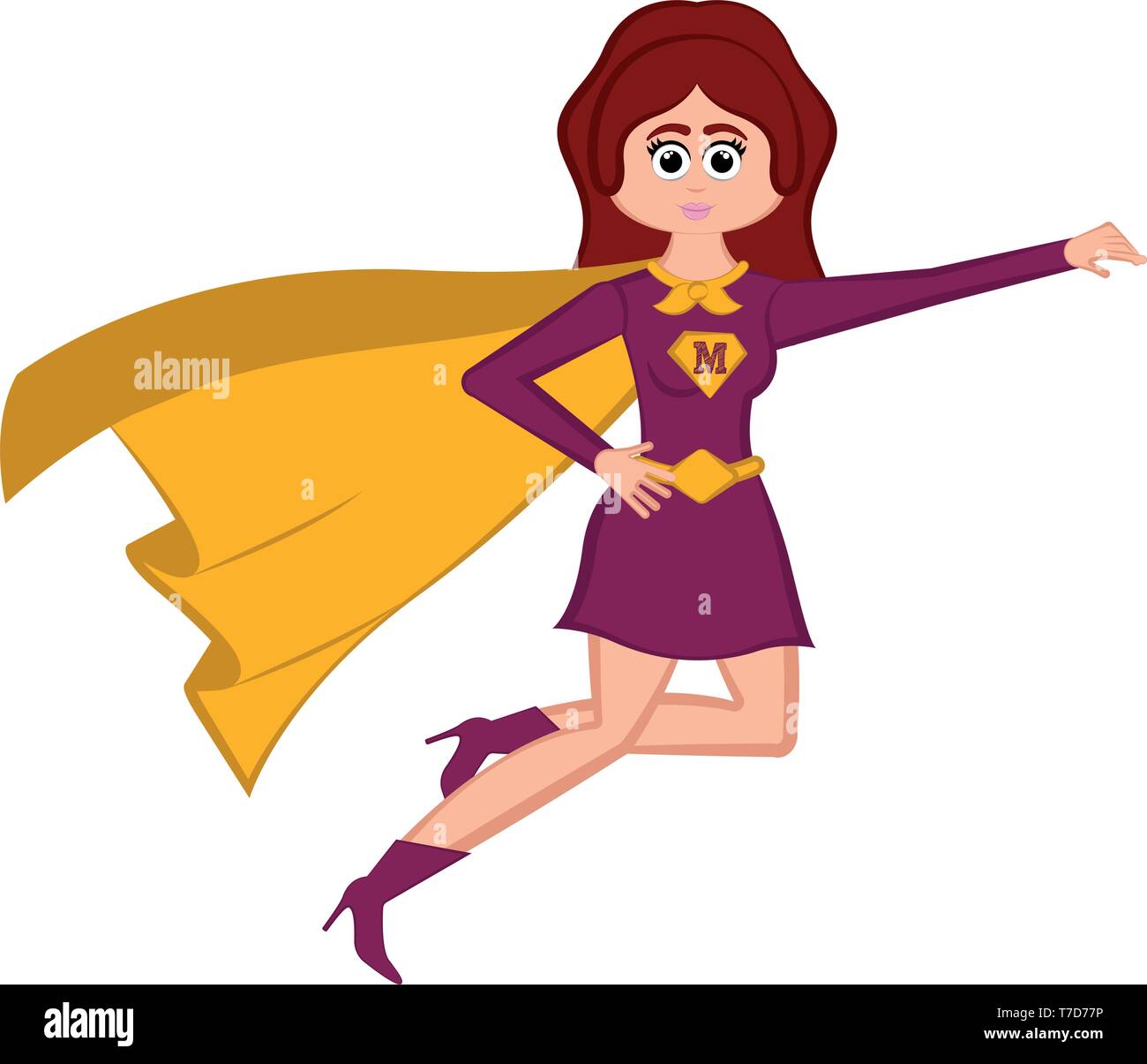 Isolated super mom character with a costume Stock Vector Image & Art ...