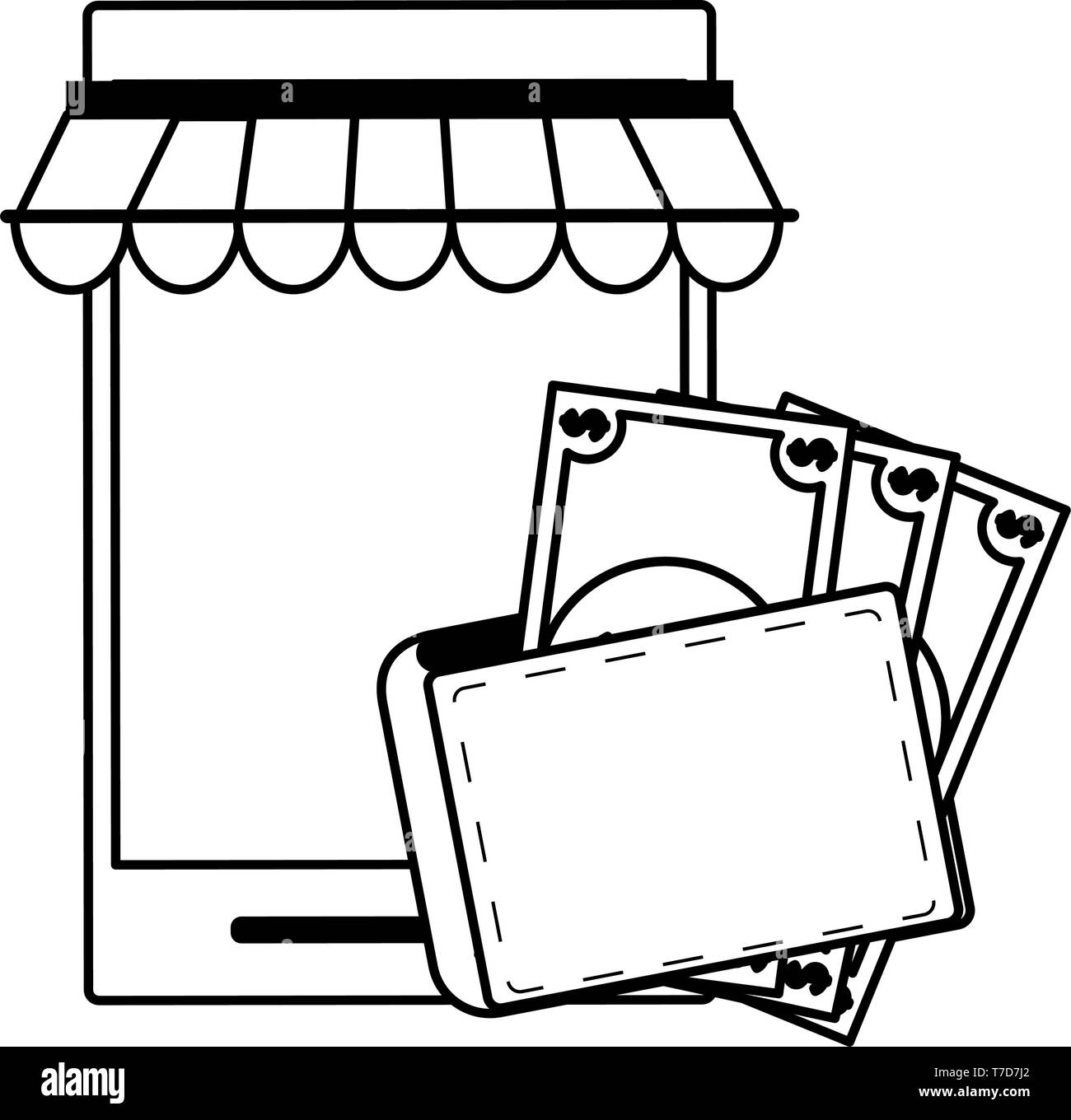 online shopping concept cartoon Stock Vector Image & Art - Alamy