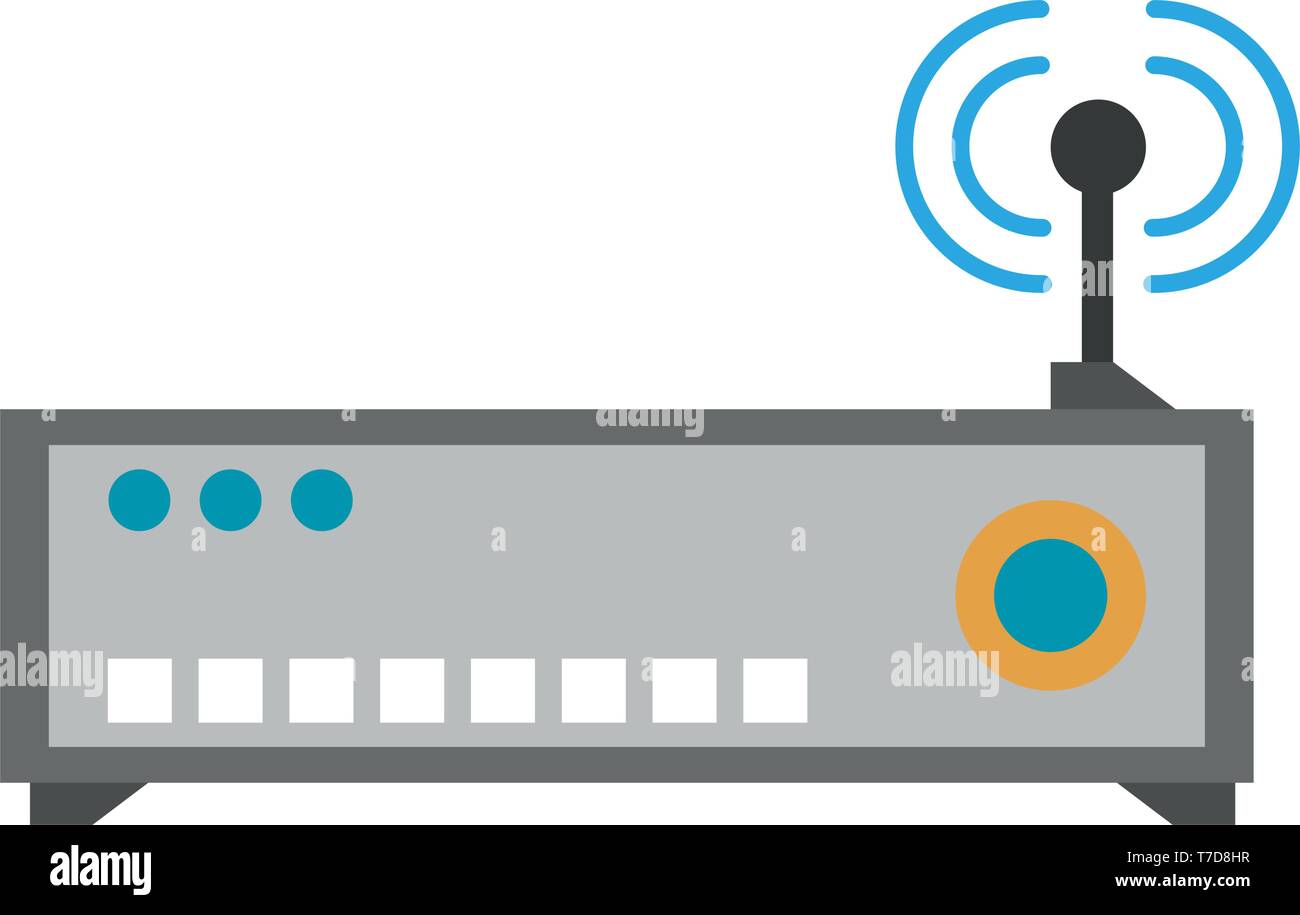 Modem cartoon Stock Vector Images - Alamy