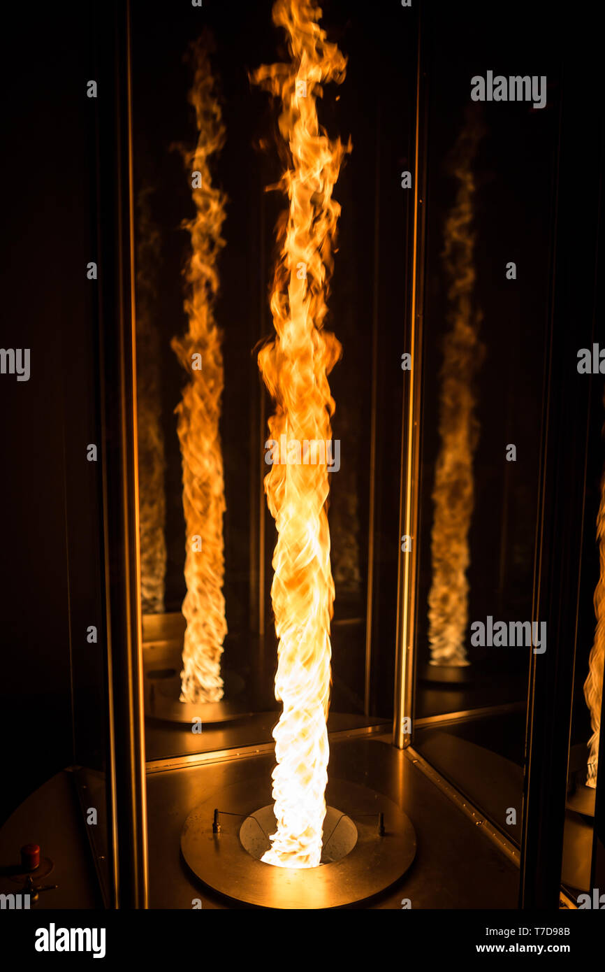 Fire tornado made in a laboratory controlled enviroment Stock Photo - Alamy
