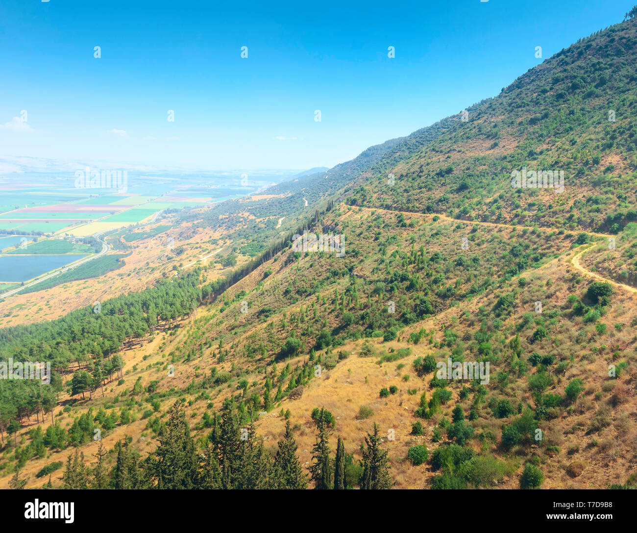 Panoramic view from a mountains in northern Israel Stock Photo - Alamy
