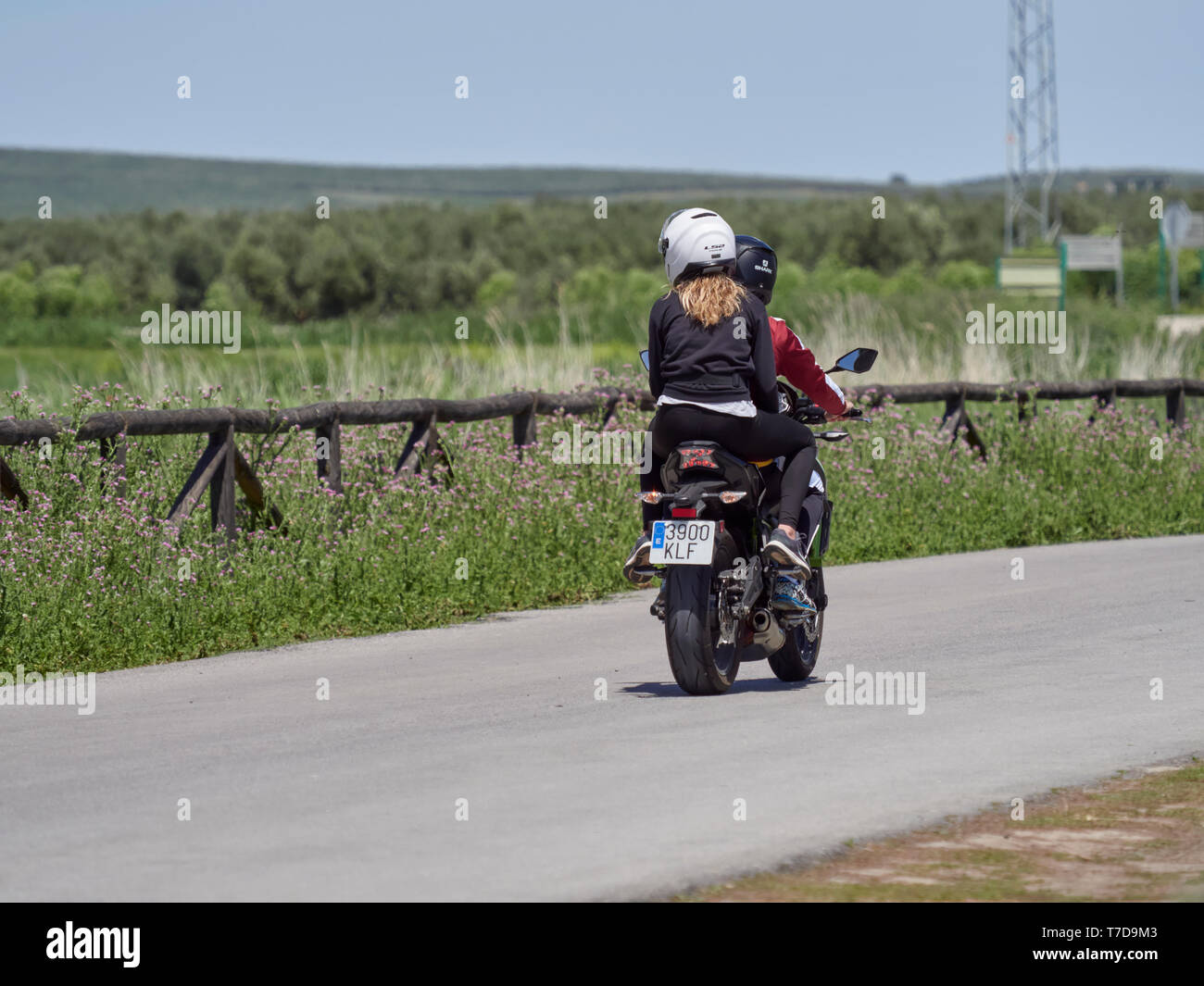Riding pillion hi-res stock photography and images - Alamy