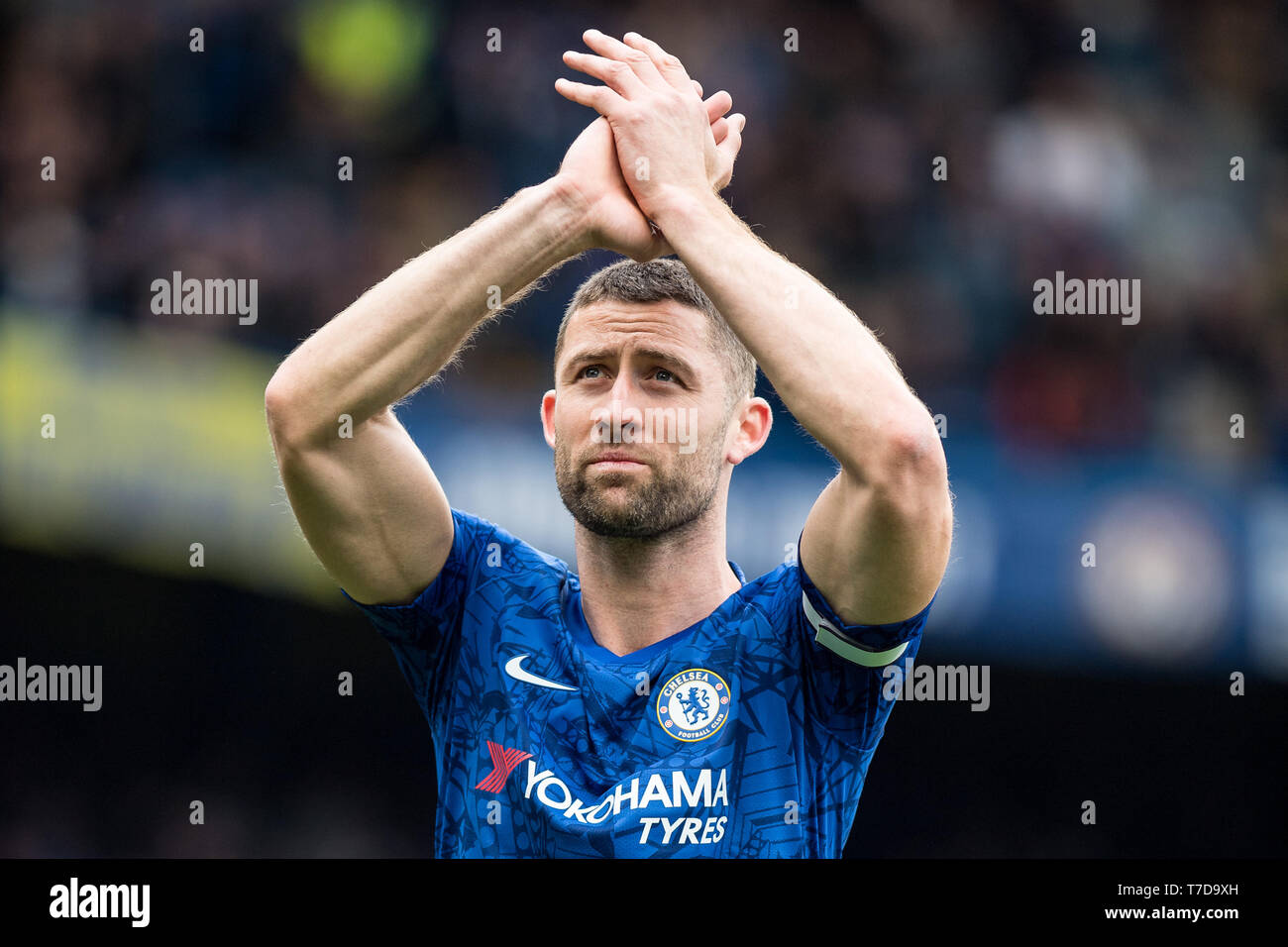 LONDON, ENGLAND - MAY 05: Gary Cahill of Chelsea FC during the Premier ...