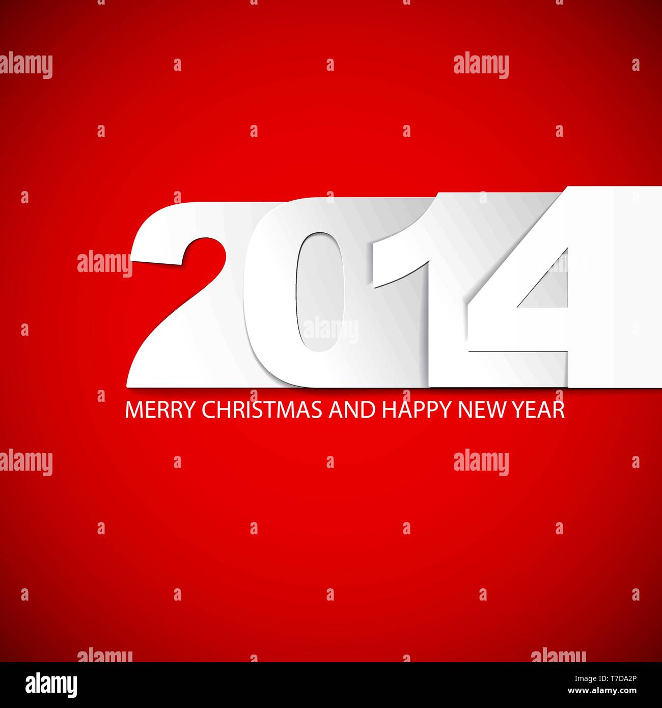 Original Vector New Year 2014 card / illustration with place for your ...