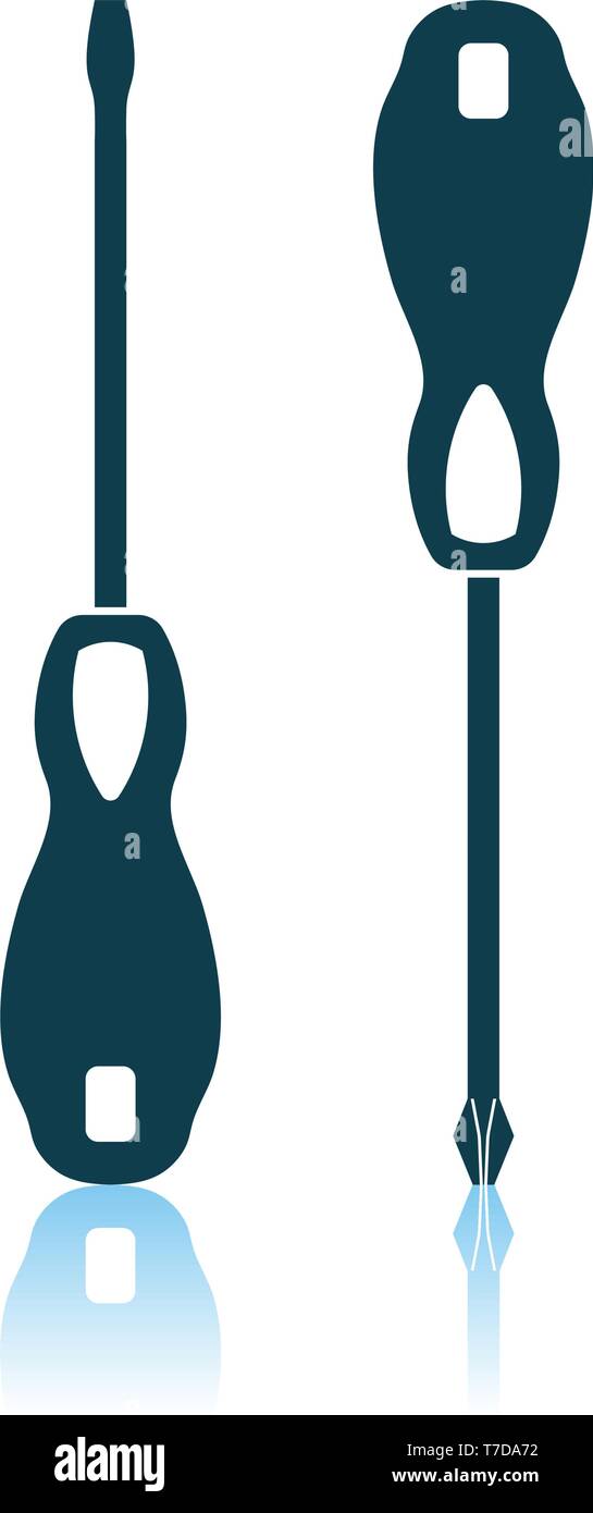 Screwdriver Icon. Shadow Reflection Design. Vector Illustration Stock ...