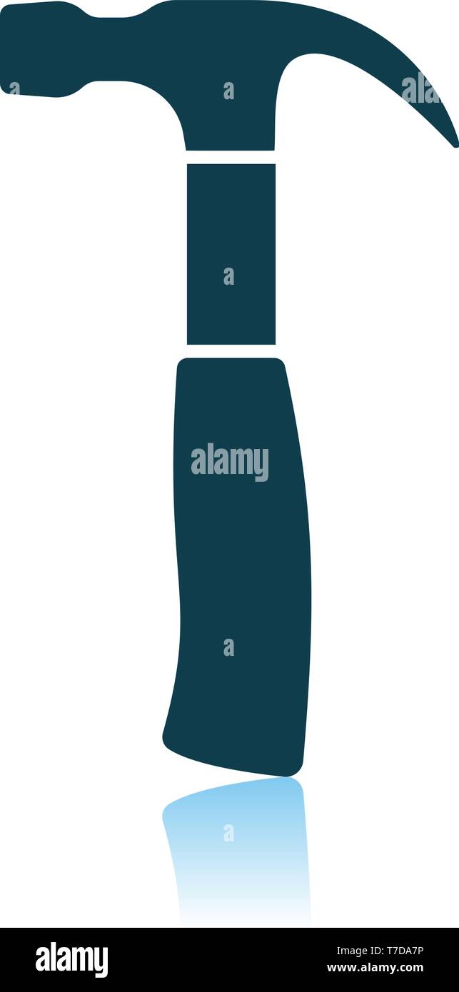 Hammer Icon. Shadow Reflection Design. Vector Illustration Stock Vector ...