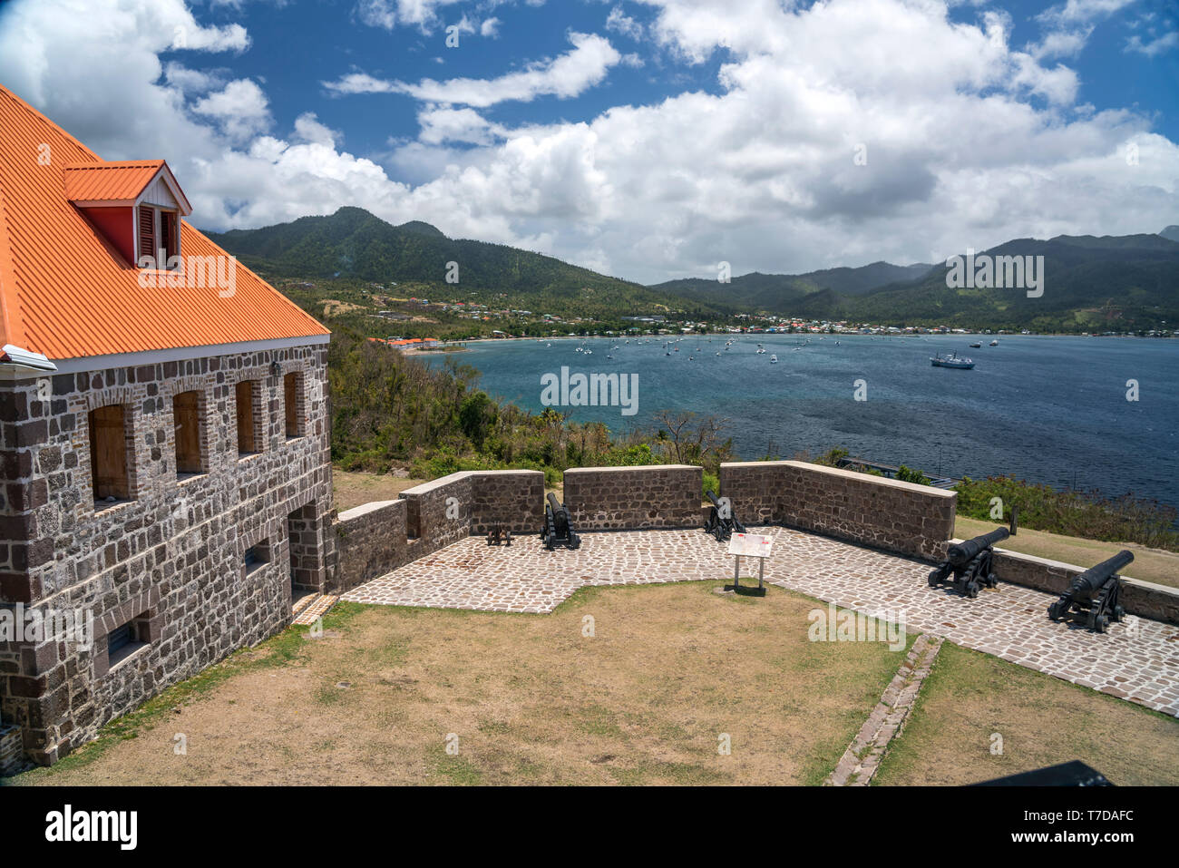 Fort Shirley im Cabrits National Park und die Prince Rupert Bay ...