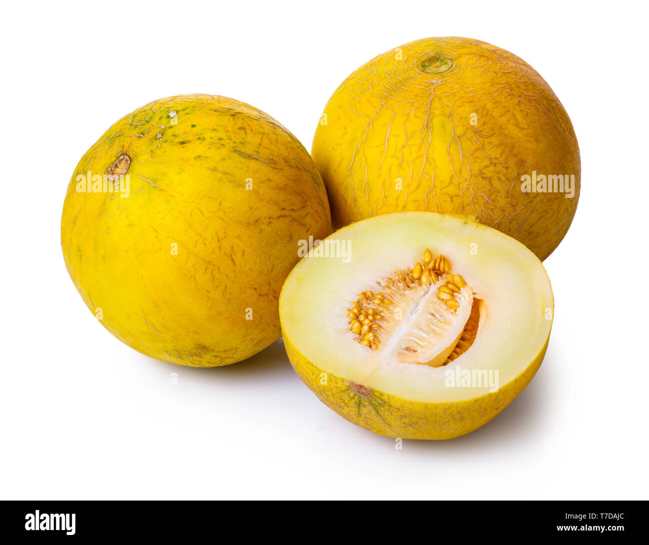 ripe melon closeup on white isolated background Stock Photo - Alamy