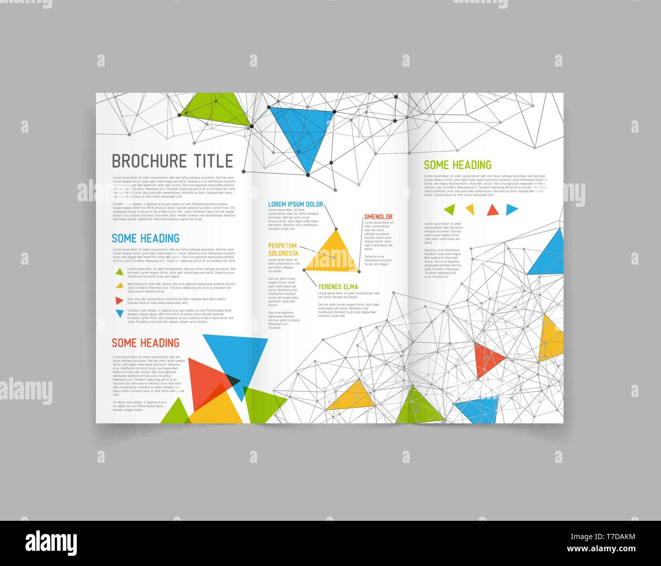 Modern Vector three fold brochure / leaflet / flyer design template ...