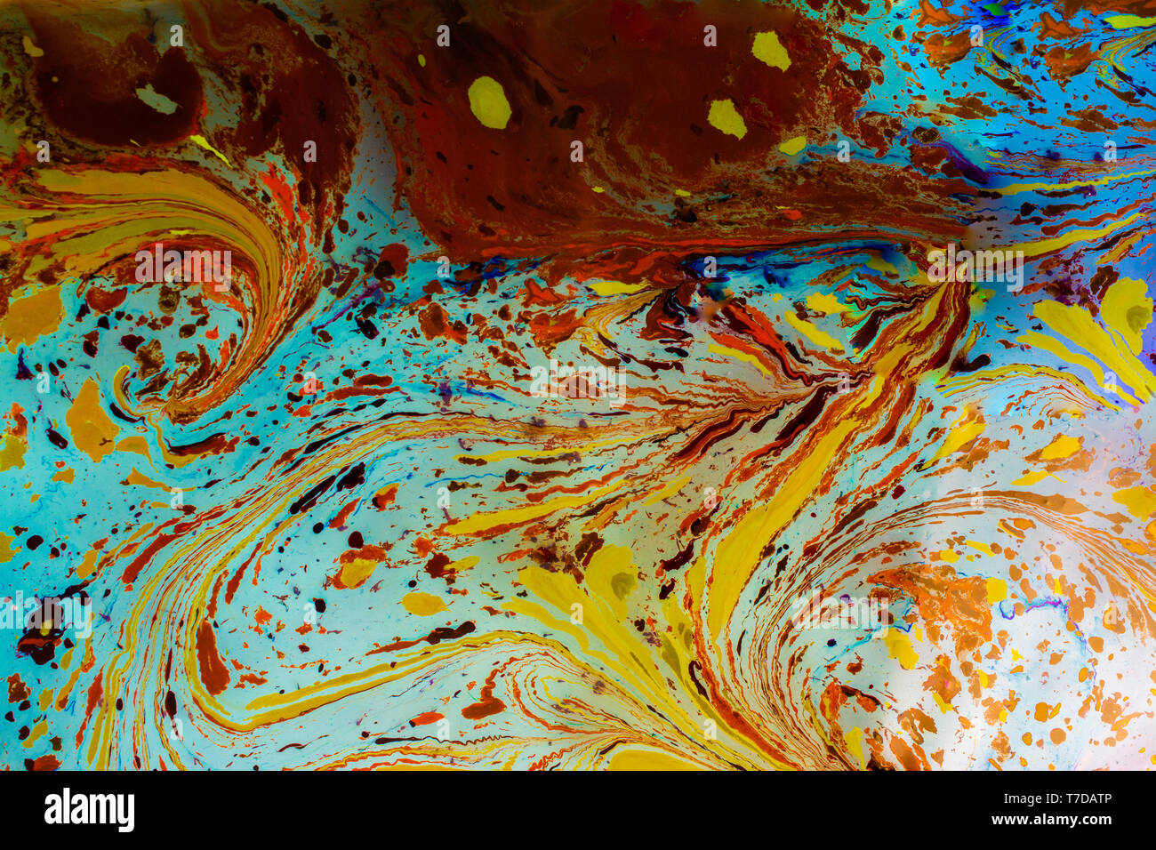 abstract marbling art patterns in paint as background Stock Photo - Alamy