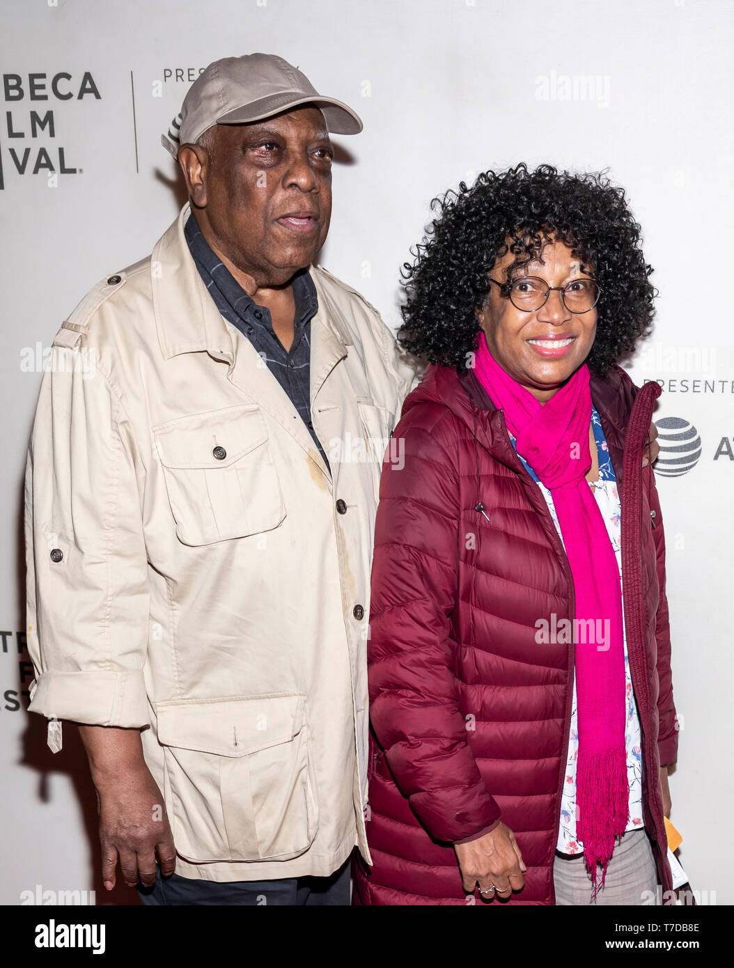 New York, NY, USA - May 3, 2019: Elizabeth Van Dyke and Woodie King Jr ...