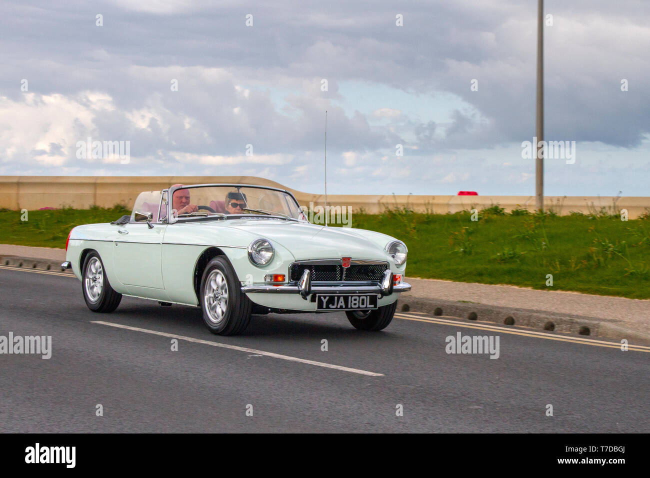 1972 70s MG B at Cleveleys Spring Car Show at Jubilee Gardens in 2019 ...