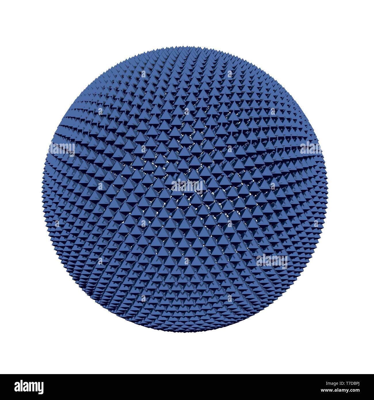 Blue sphere consisting of polygons. 3D. Vector illustration Stock ...
