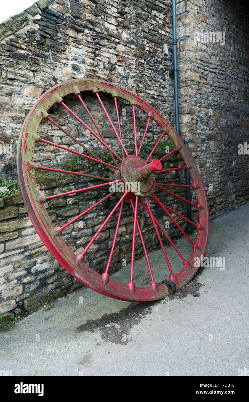 Coal mine winding wheel from pithead Stock Photo - Alamy