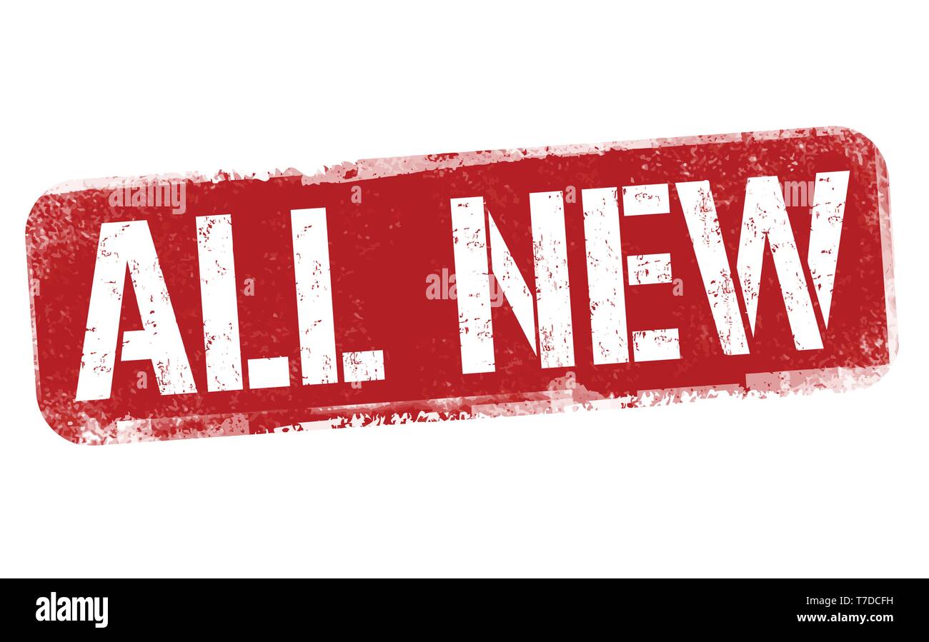 All new sign or stamp on white background, vector illustration Stock ...