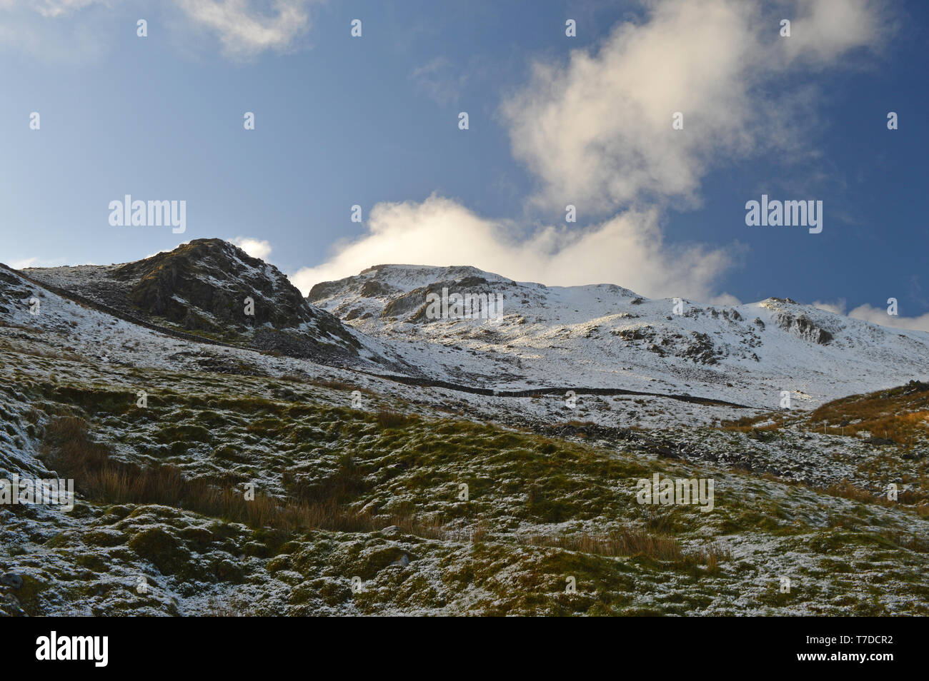 Slopes of Moelwyn Mawr on trail from Croesor, Snowdonia Stock Photo - Alamy