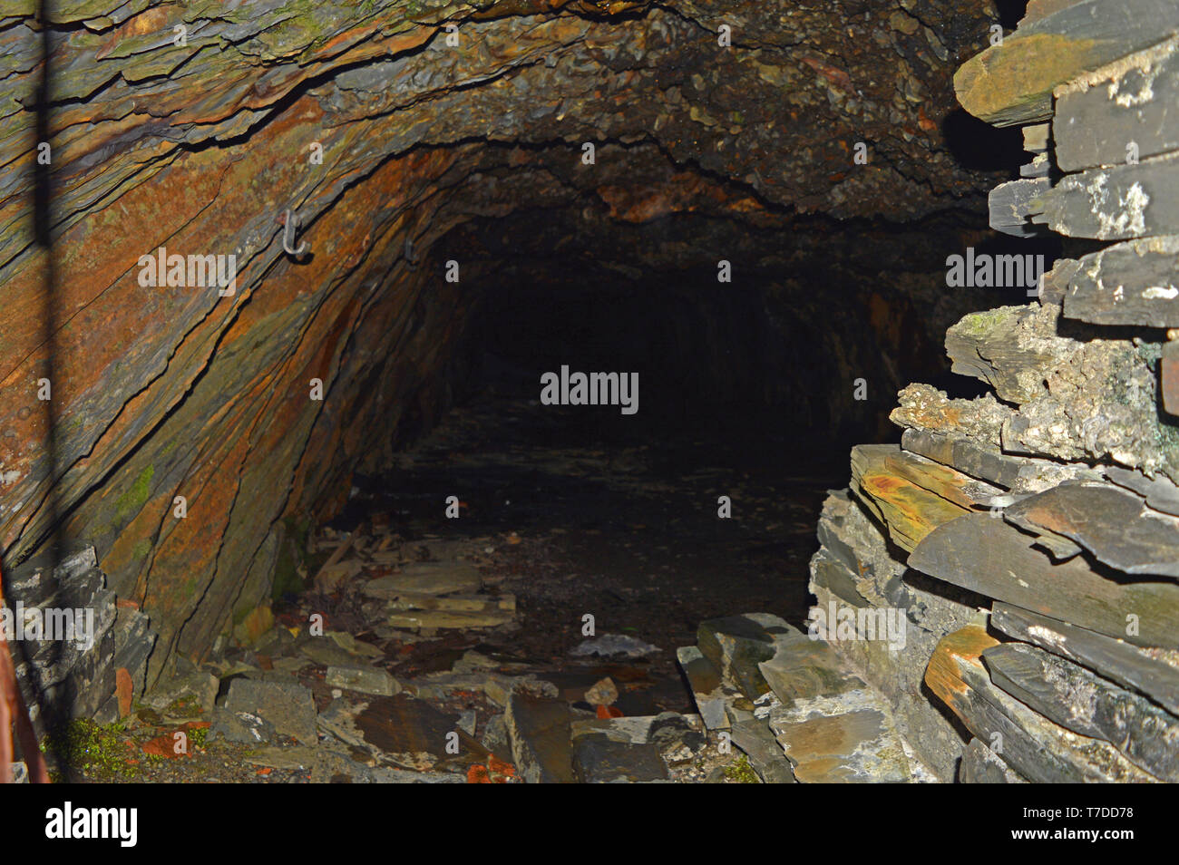 Mine entrance at Croesor slate quarry Snowdonia Stock Photo - Alamy