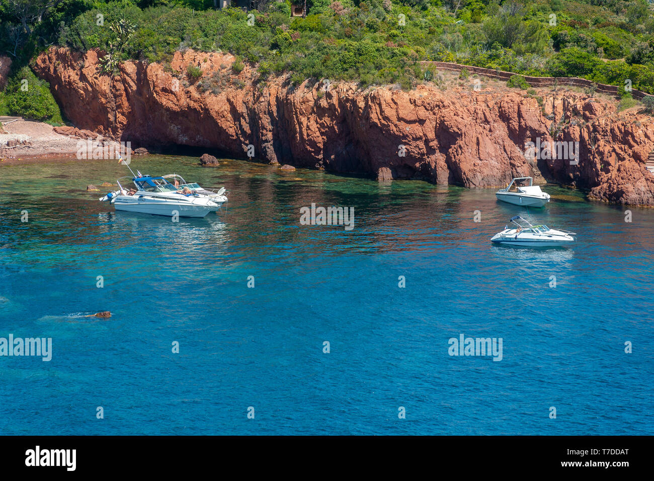 Bay at the Pointe du Cap Roux, Antheor, Var, Provence-Alpes-Cote d`Azur ...