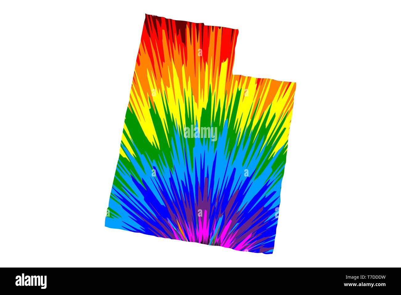 Utah (United States of America, USA, U.S., US) - map is designed ...