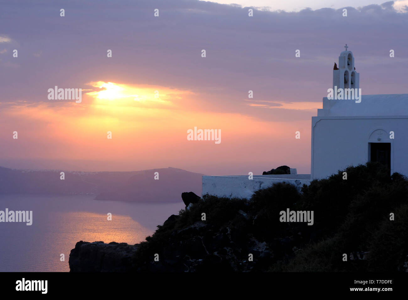 Church and sunset Stock Photo - Alamy